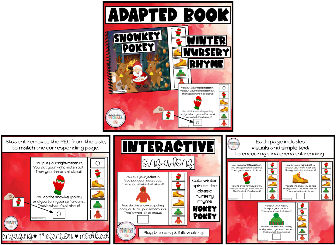 Snowkey Pokey Song Activity for Special Education — Individualized Visuals