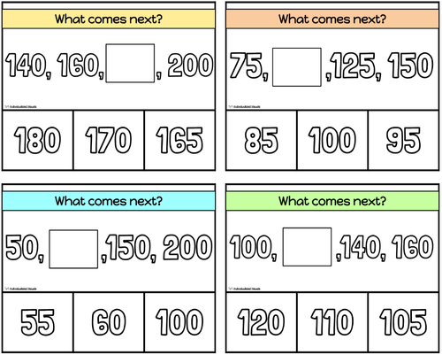 Skip Counting Activities for Special Education — Individualized Visuals