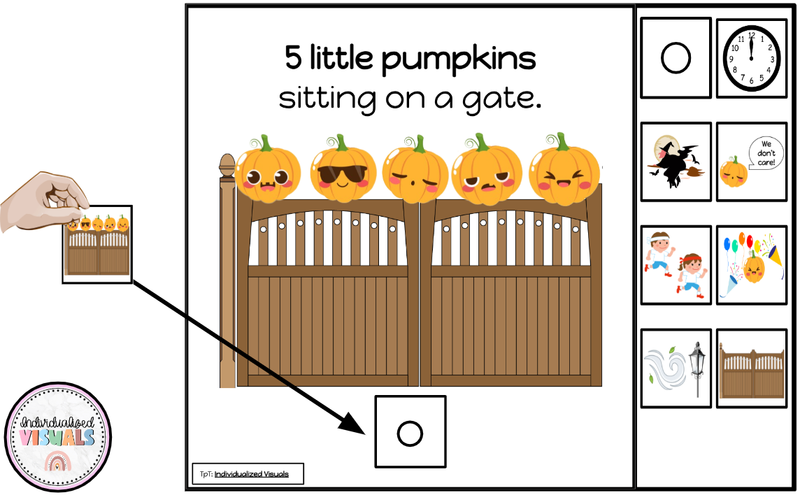 5 Little Pumpkins ADAPTED BOOK — Individualized Visuals