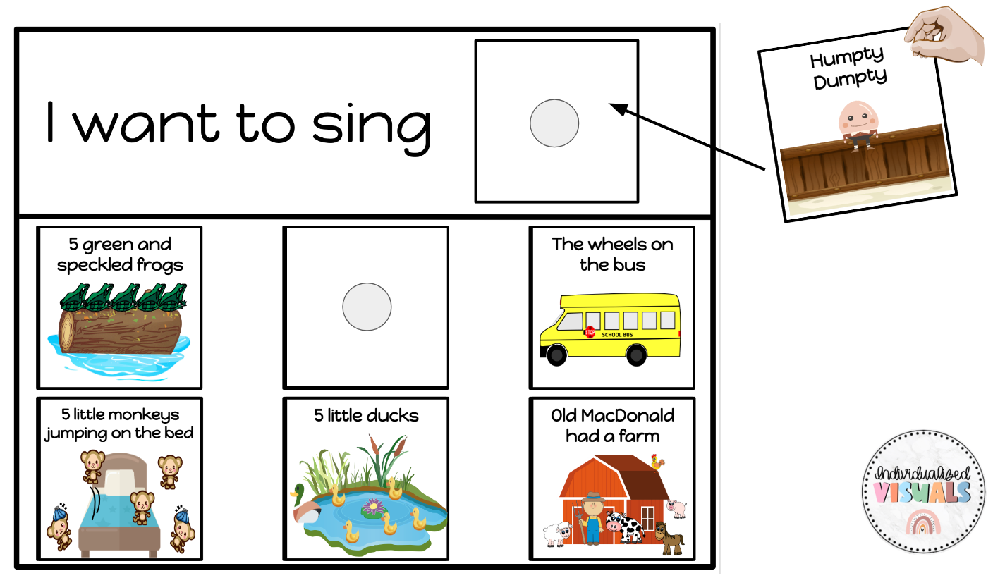 Circle Time Song Boards — Individualized Visuals
