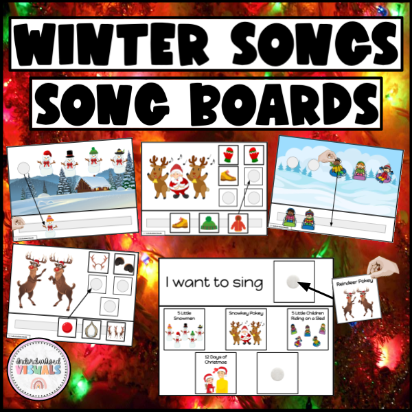 Holiday Song Boards for Special Education Circle Time — Individualized ...