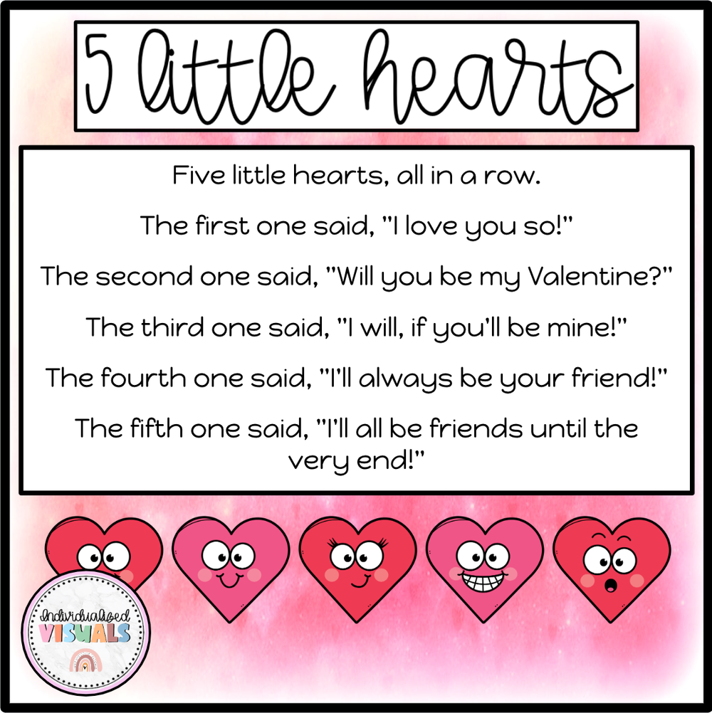 Valentines Day Song Activity for Special Education — Individualized Visuals