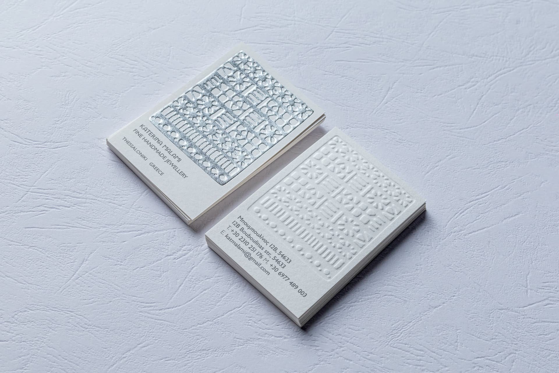 Business cards for a handmade jewellery creator — BoldGramma