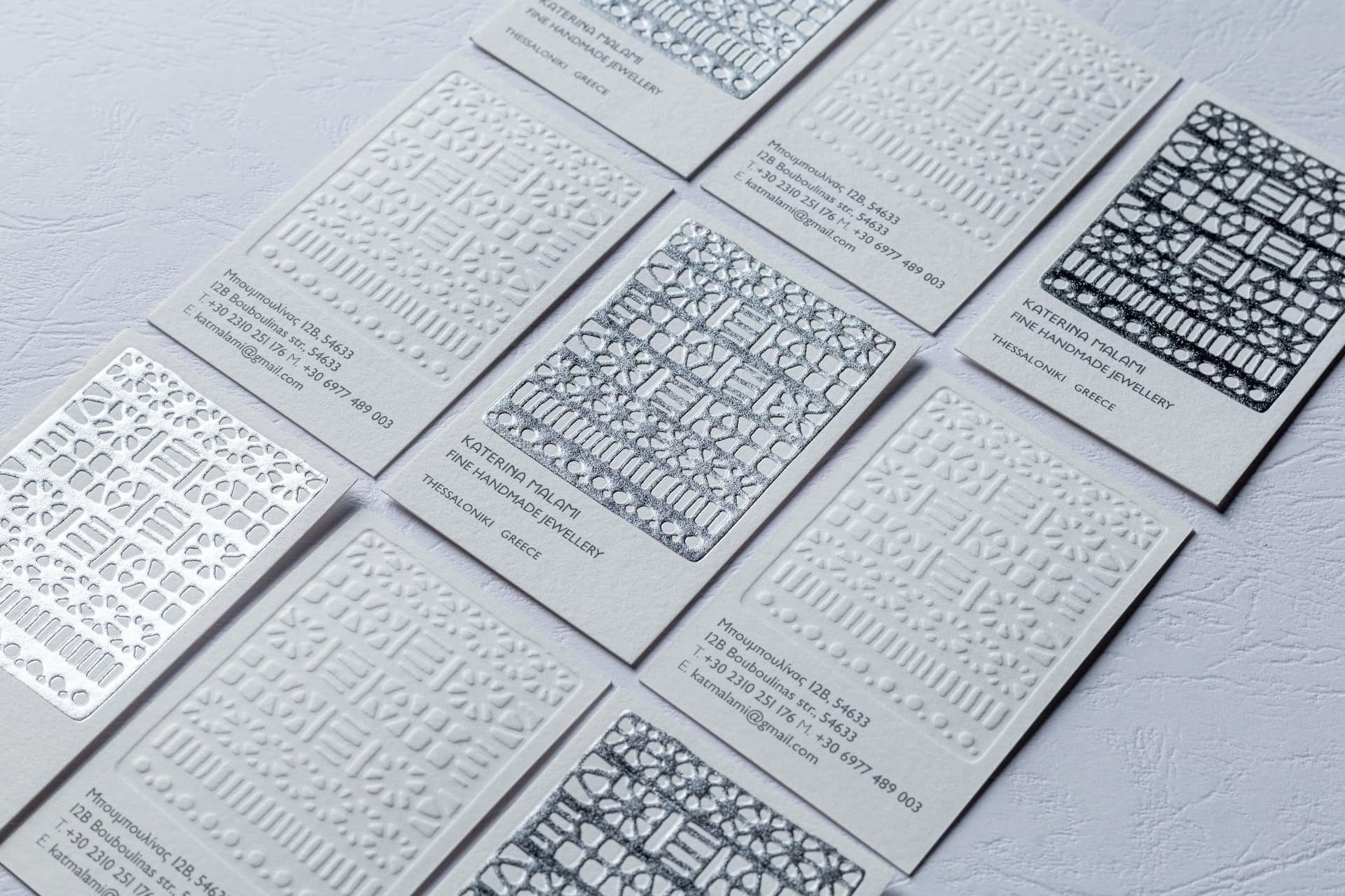 Business cards for a handmade jewellery creator — BoldGramma