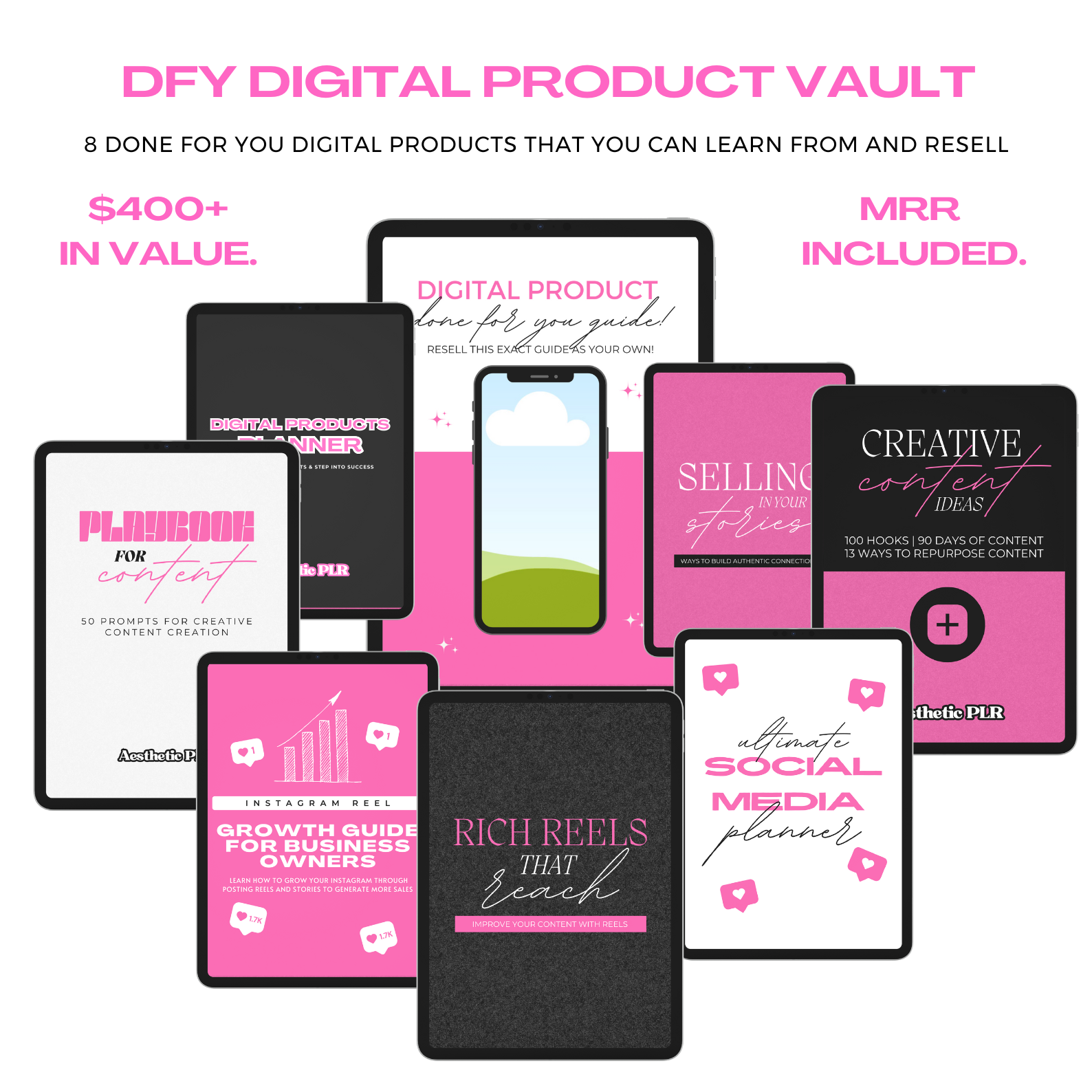 DFY Digital Product Vault — Aesthetic PLR