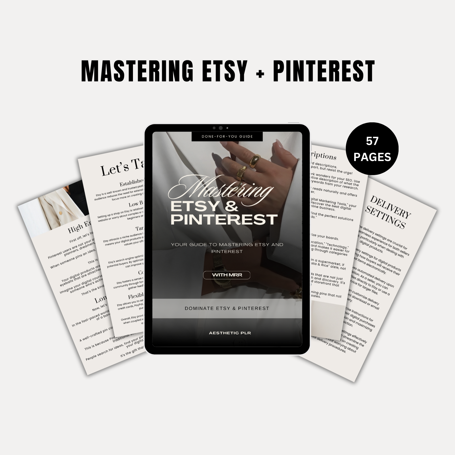 Create + Sell Digital Products Guide — Aesthetic PLR