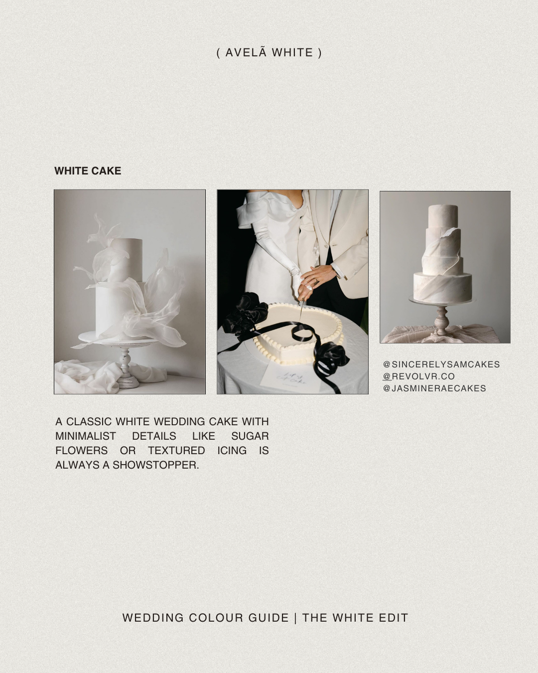 A Timeless Wedding Colour Guide: The White Edit — Avelã White | Wedding ...