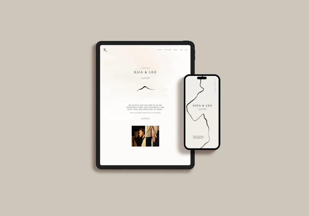 Shiro Wedding Website Template and Digital Stationery Collection by ...
