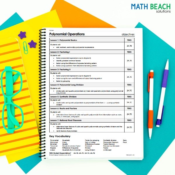 Texas Algebra 2 Curriculum — Math Beach Solutions