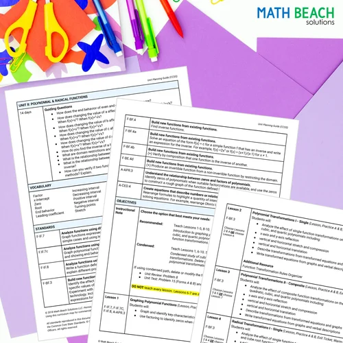 Algebra 2 Curriculum — Math Beach Solutions