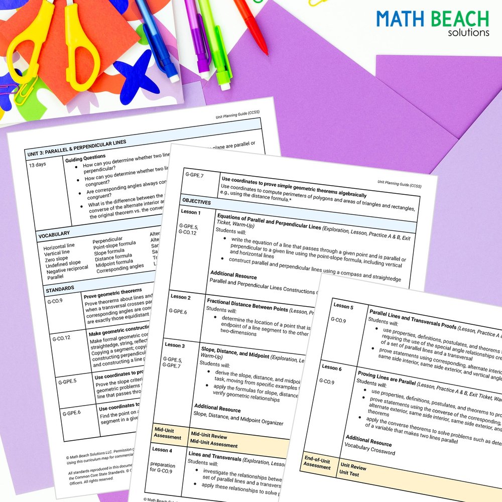 Geometry Curriculum — Math Beach Solutions