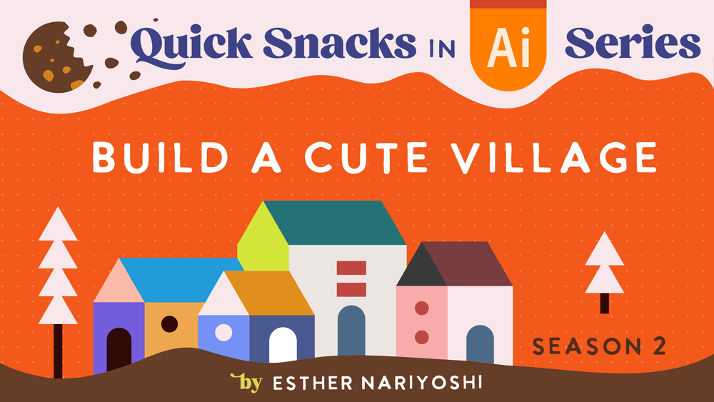 Build a Cute Village with Shapes in Adobe Illustrator Tutorial