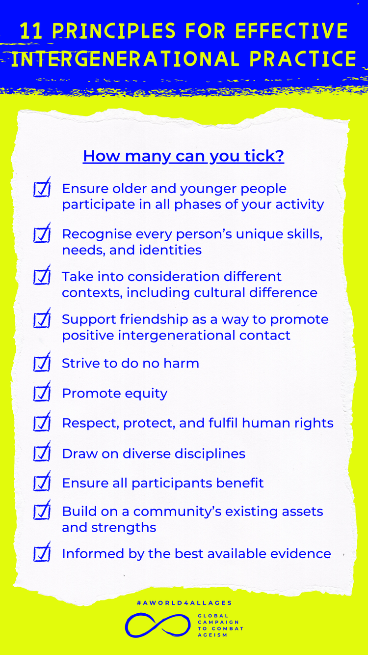 Resources on intergenerational practice — #AWorld4AllAges – Global Campaign to Combat Ageism