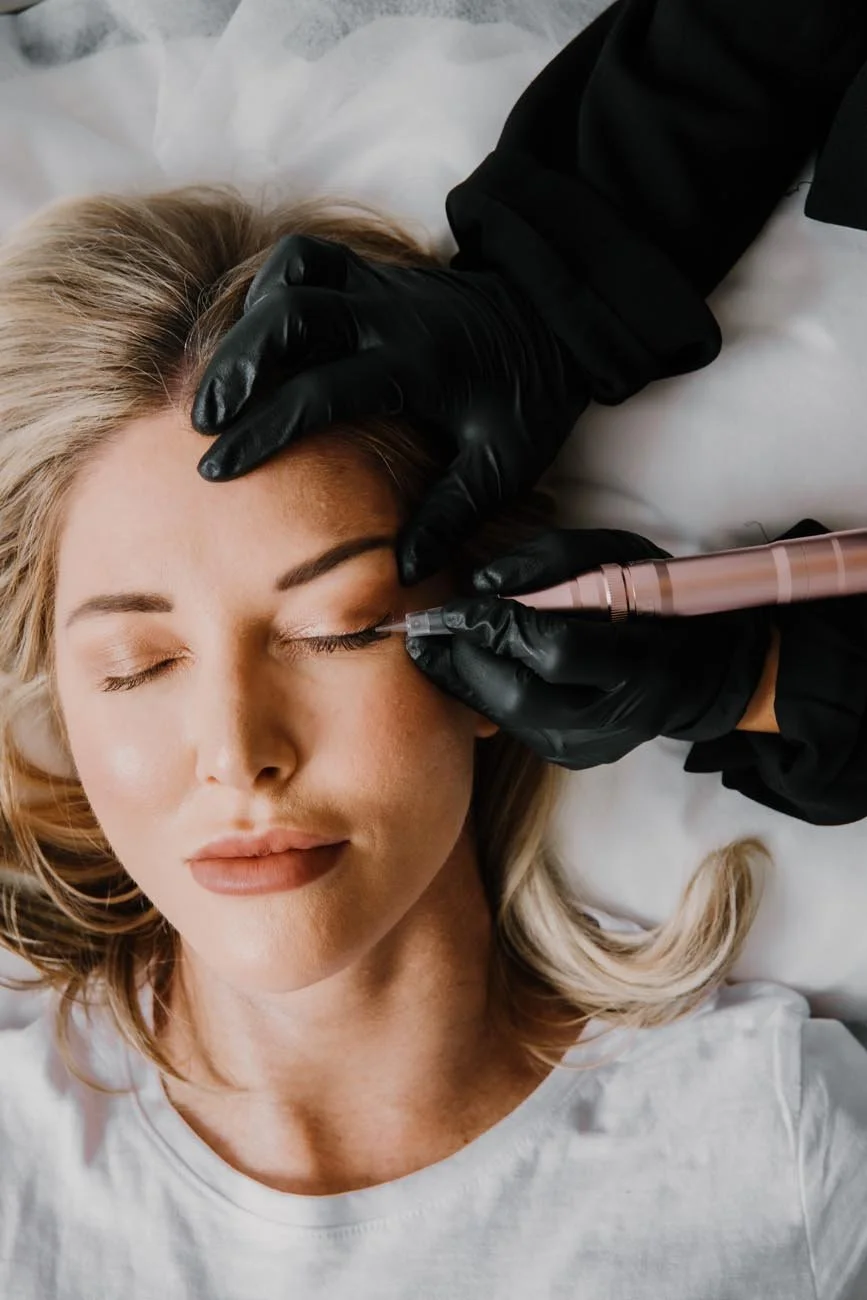 Face tattoo - eyebrow tattoo, eyeliner tattoo, lip tattoo