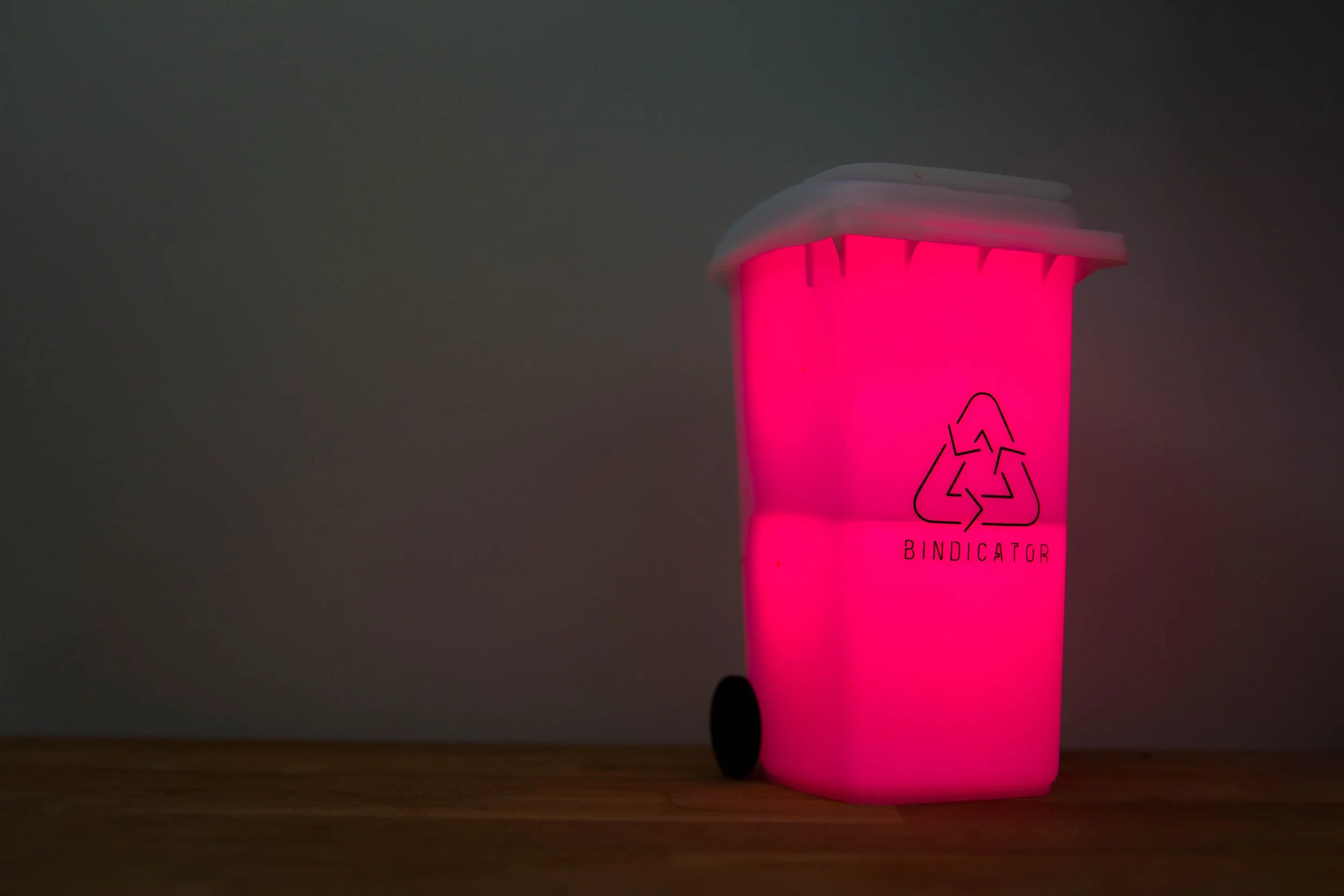 The smart bin reminder lamp — Bindicator