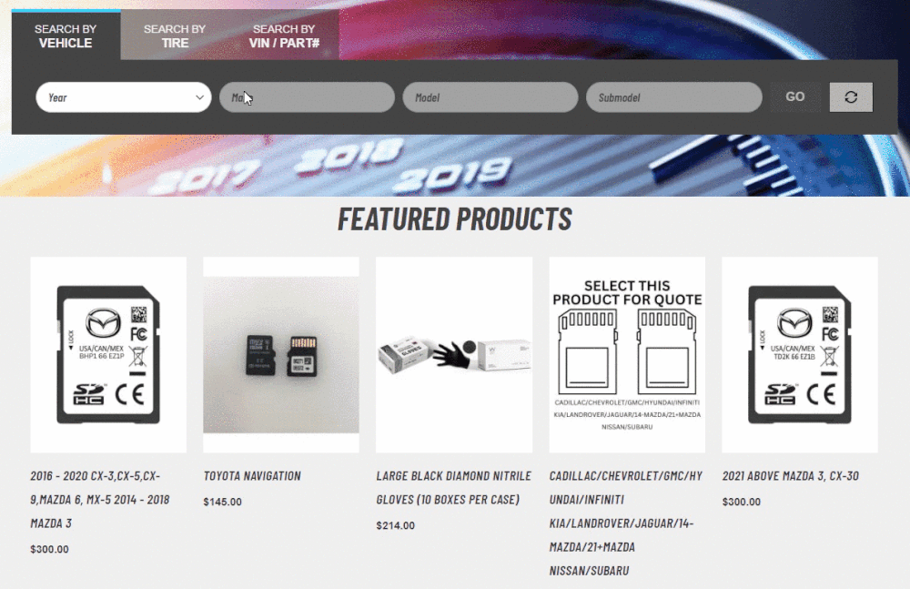Search by VIN — Convermax