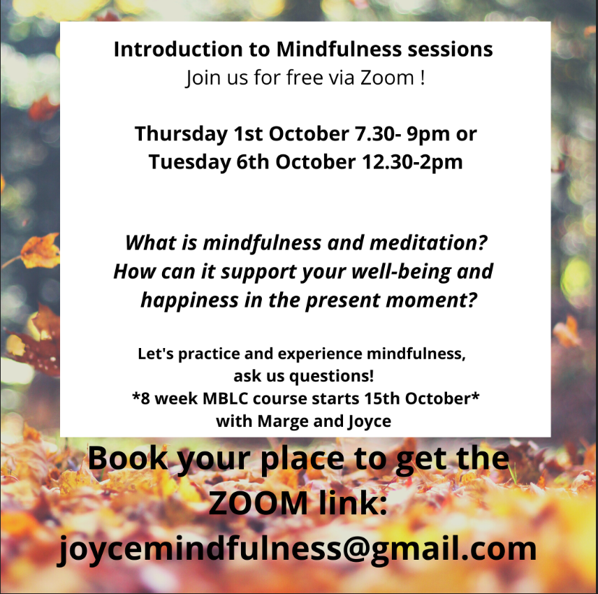 Free introduction to Mindfulness sessions — Volunteer Centre East ...