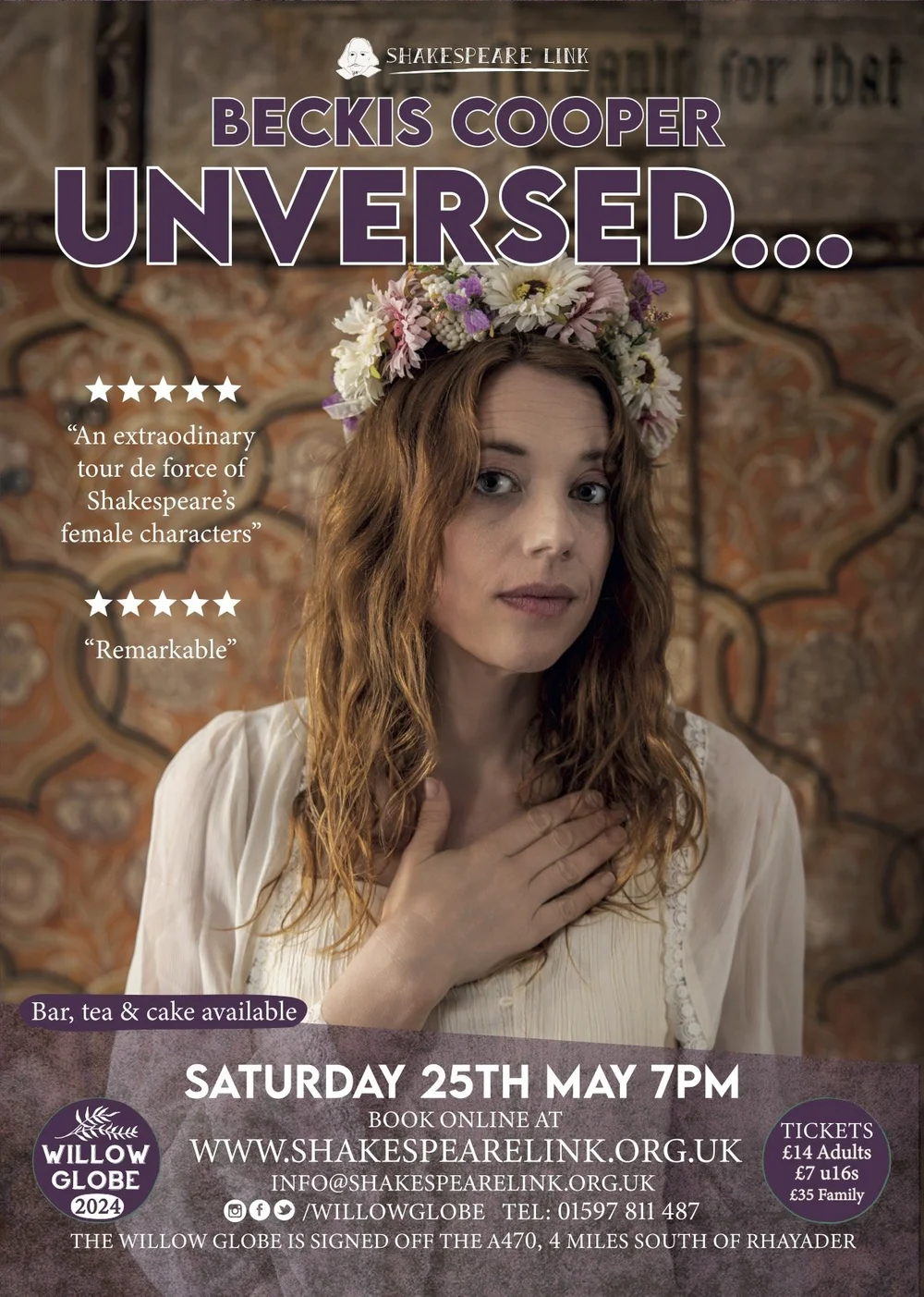 What's on in Mid Wales — Shakespeare Link | Willow Globe Theatre