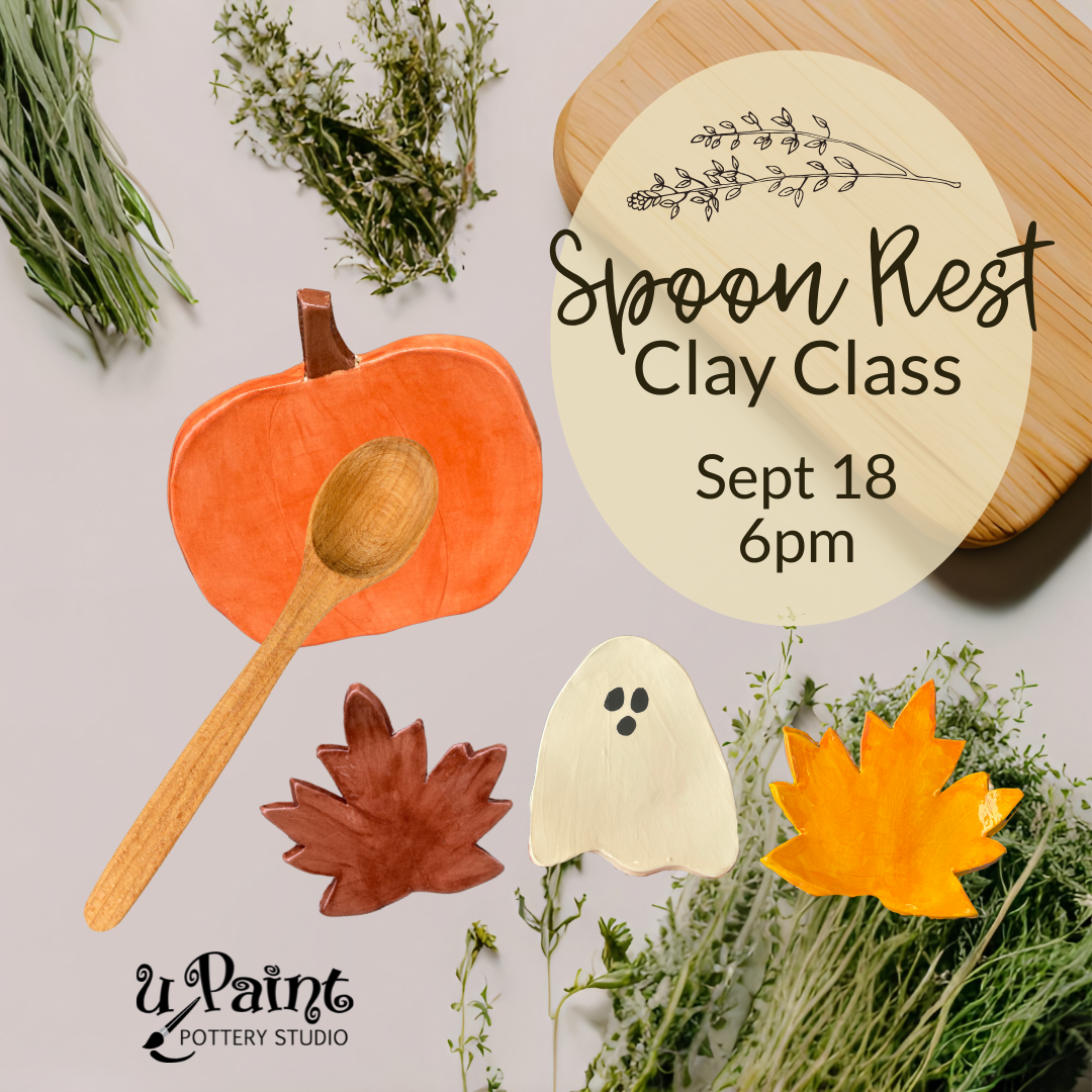 Spoon Rest Clay Class — uPaint Pottery Studio