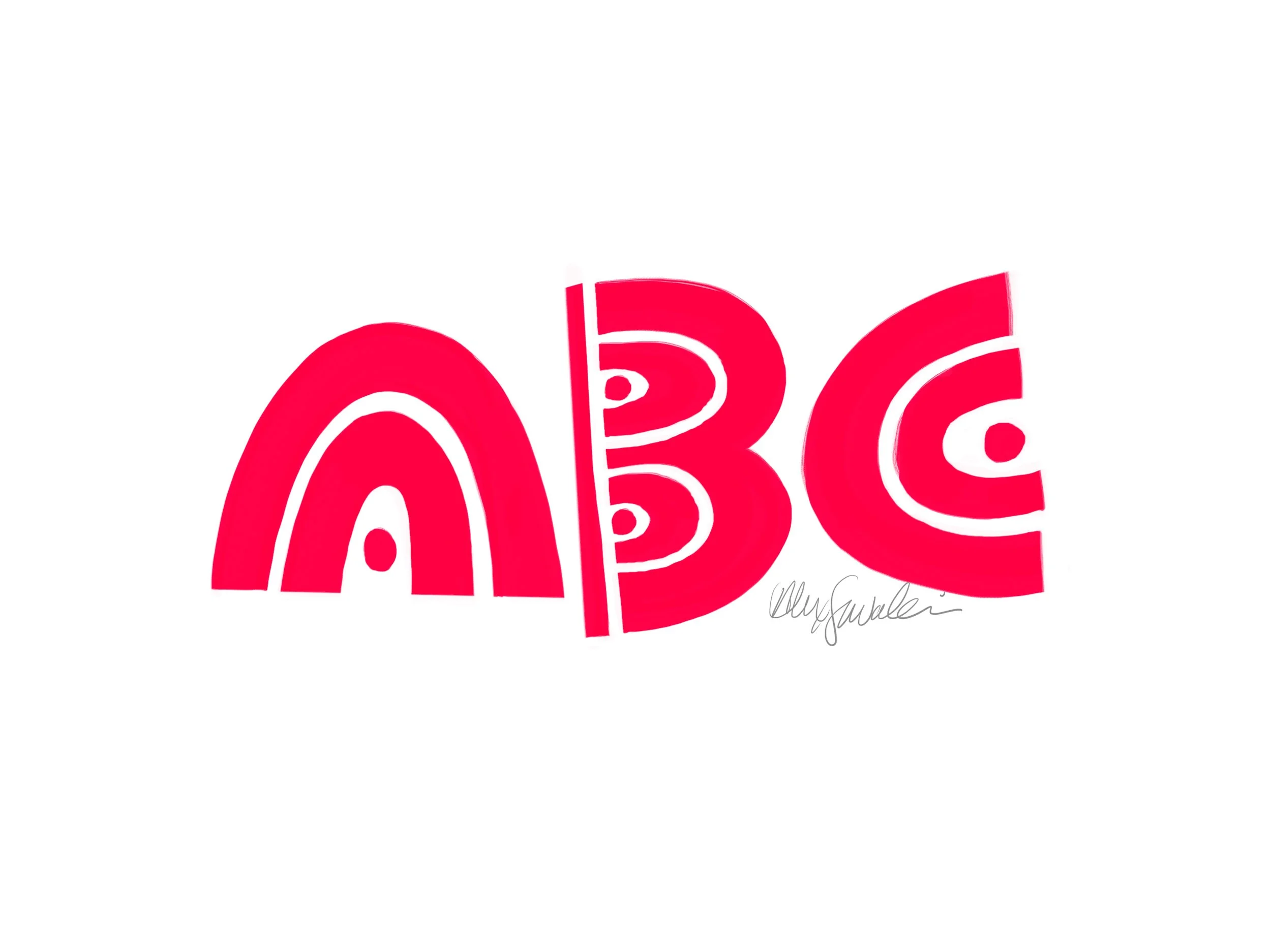 Typeface Design Of Red Alphabet By Alex Savakis — Lettering Guy