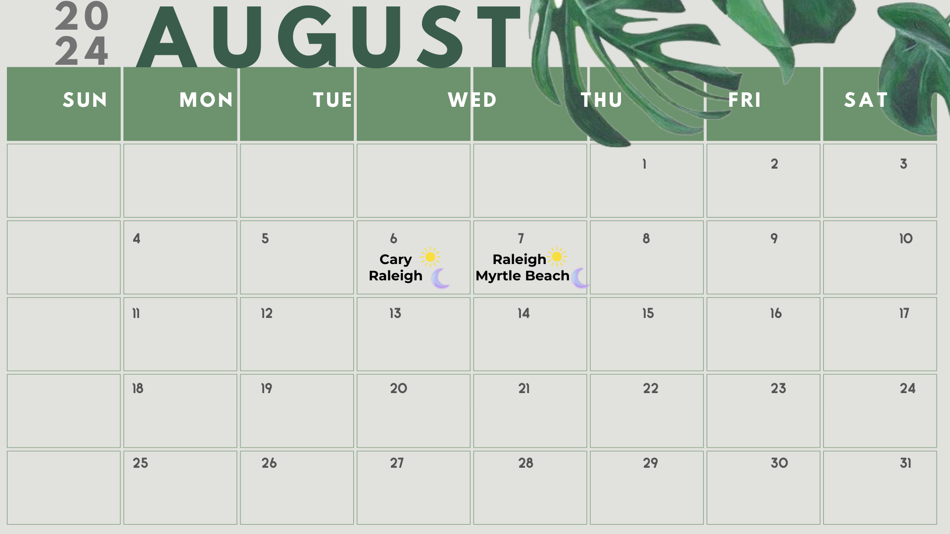 Calendar — Mia Amore