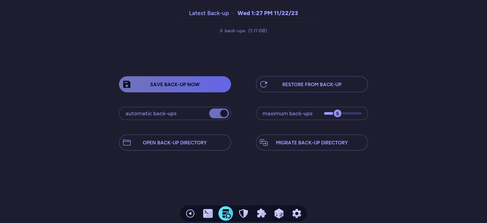 Back-ups — auto-mcs