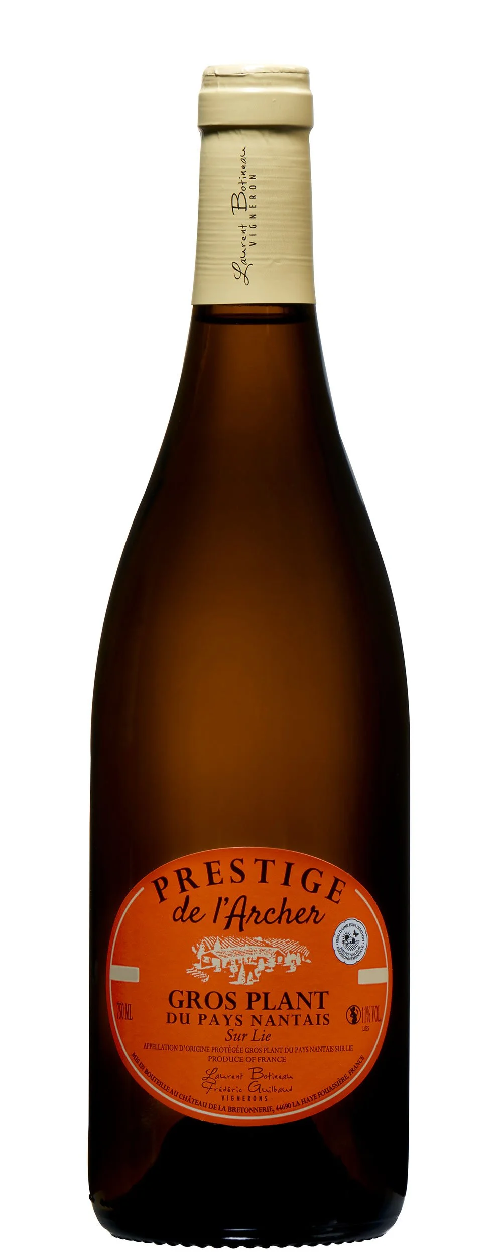 Gros Plant Prestige de l'Archer — Château de la Bretonnerie — Muscadet