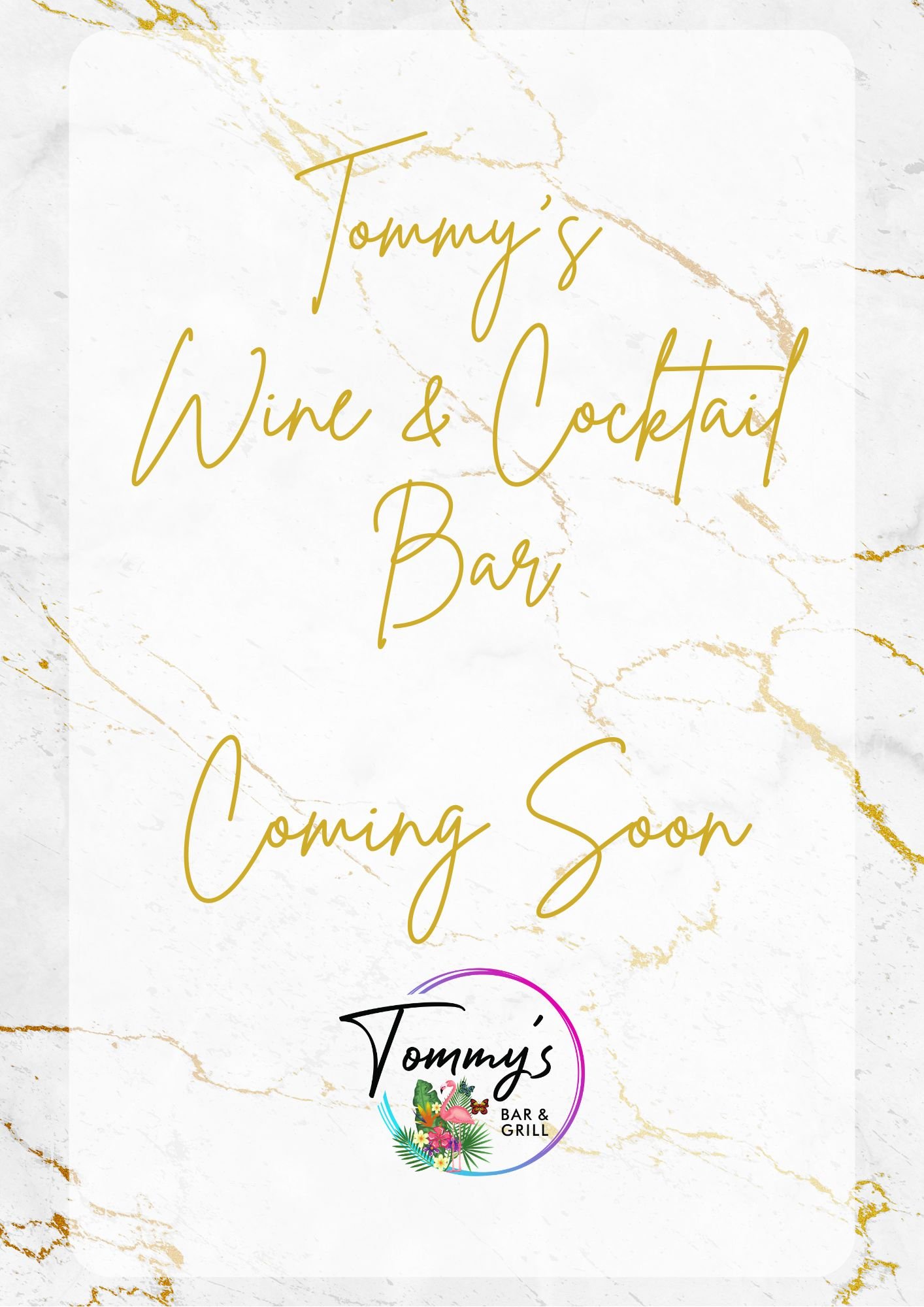 Wine & Cocktail Bar Menu — Tommy's Bar and Grill