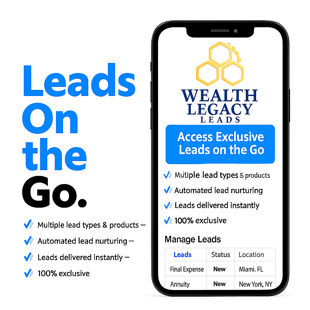 Trusted Insurance Lead Vendor & Marketing Agency | Wealth Legacy Leads LLC