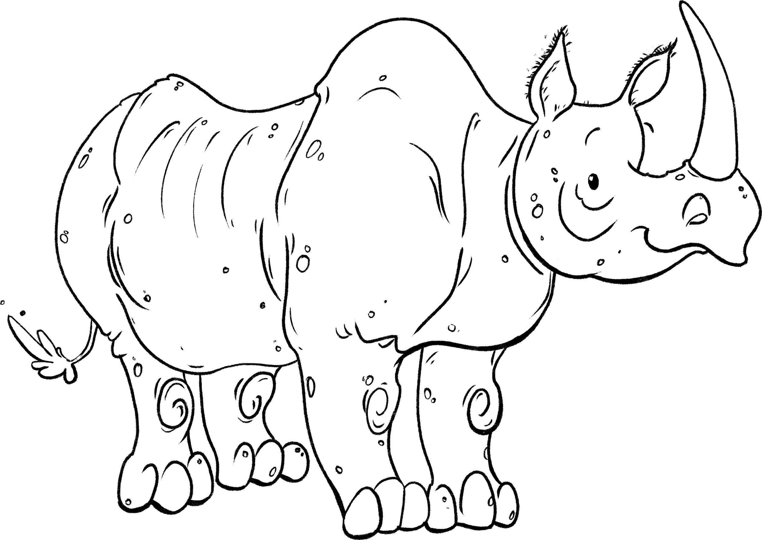 Rhinoceros — Rowena Aitken Illustration