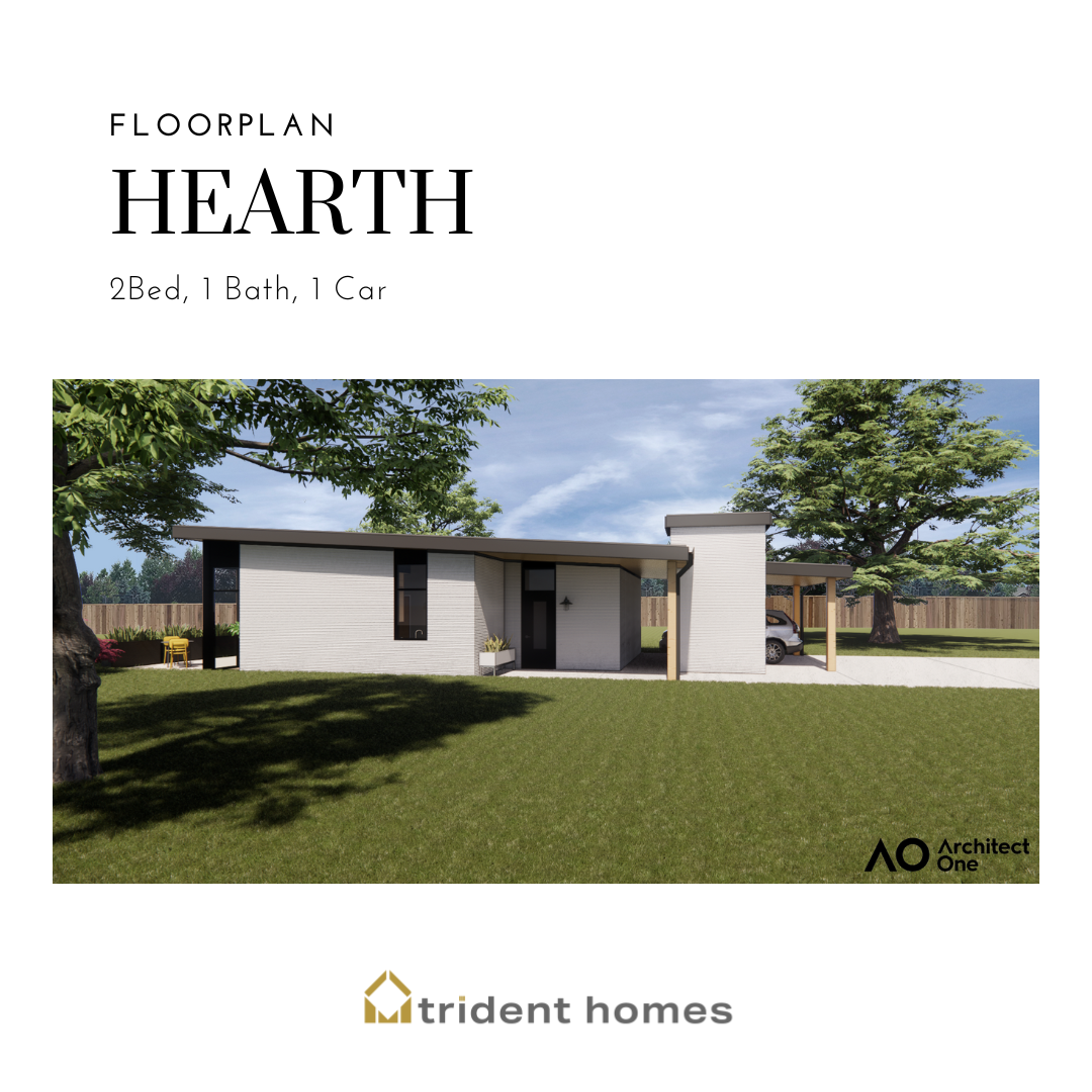 2 Bedroom, 3D Printed Home in Kansas — Trident 3D Homes