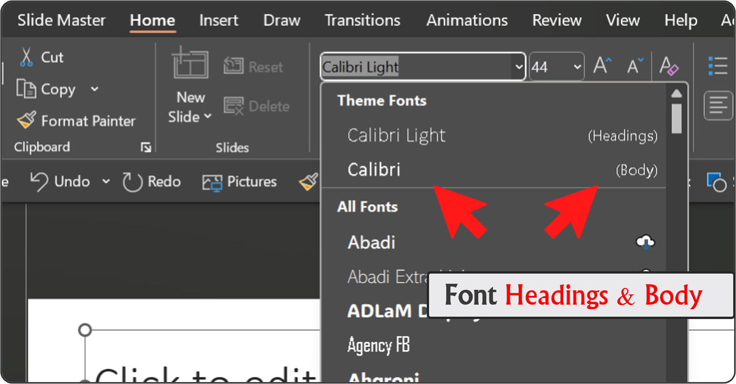 PowerPoint Font Pairs: A Guide to Fonts in Slide Masters and Themes I ...