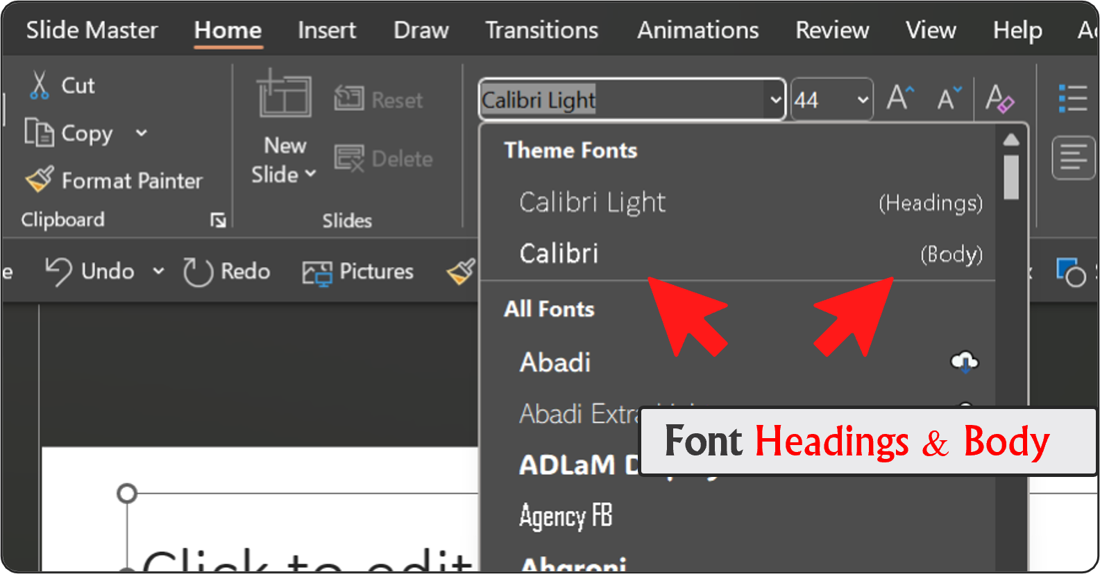 PowerPoint Font Pairs: A Guide to Fonts in Slide Masters and Themes I ...