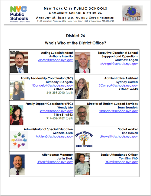 Contact Information — District 26