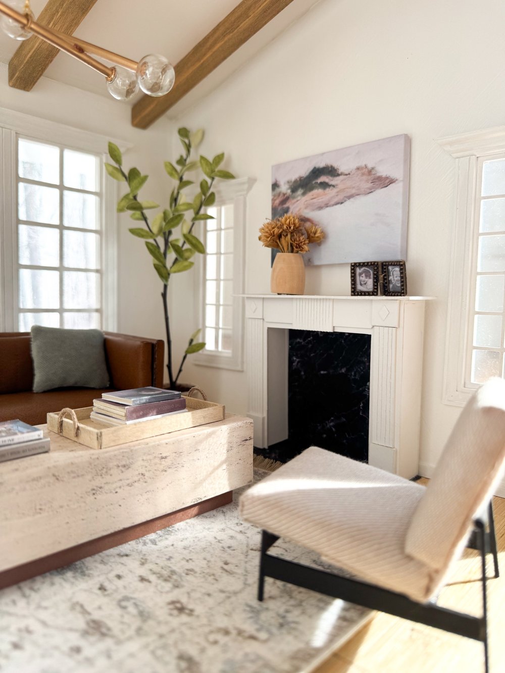 Modern Moody Dollhouse Living Room Reveal — Martin Goes Mini