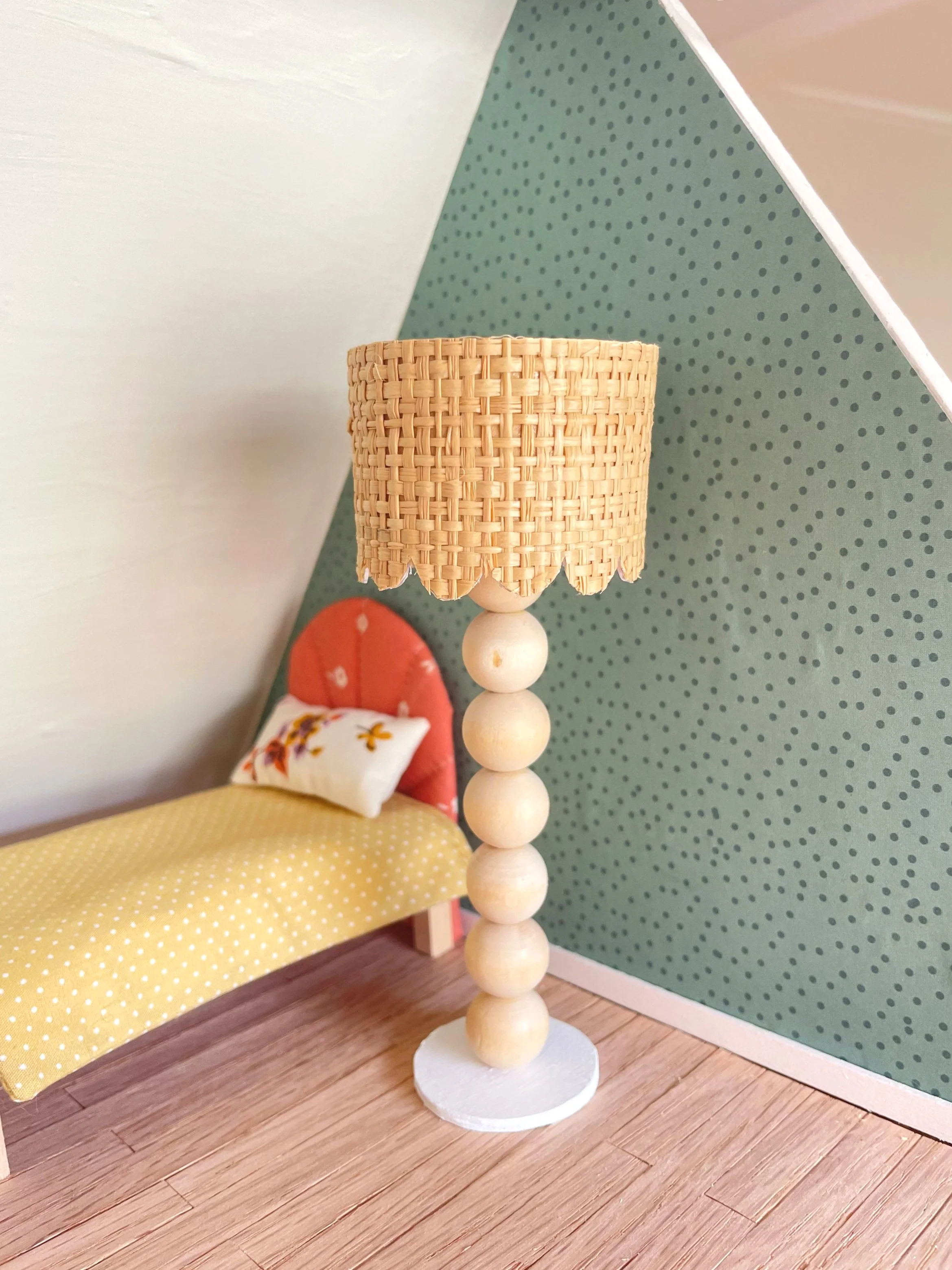 Dollhouse Rattan Floor Lamp DIY — Martin Goes Mini
