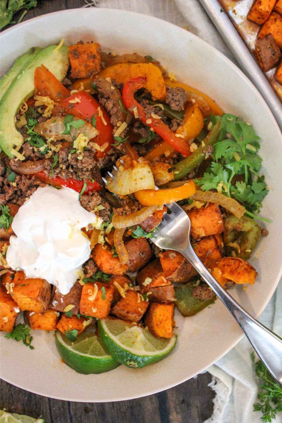Ground Beef and Sweet Potato Fajita Bowls — Lauren Twigge Nutrition