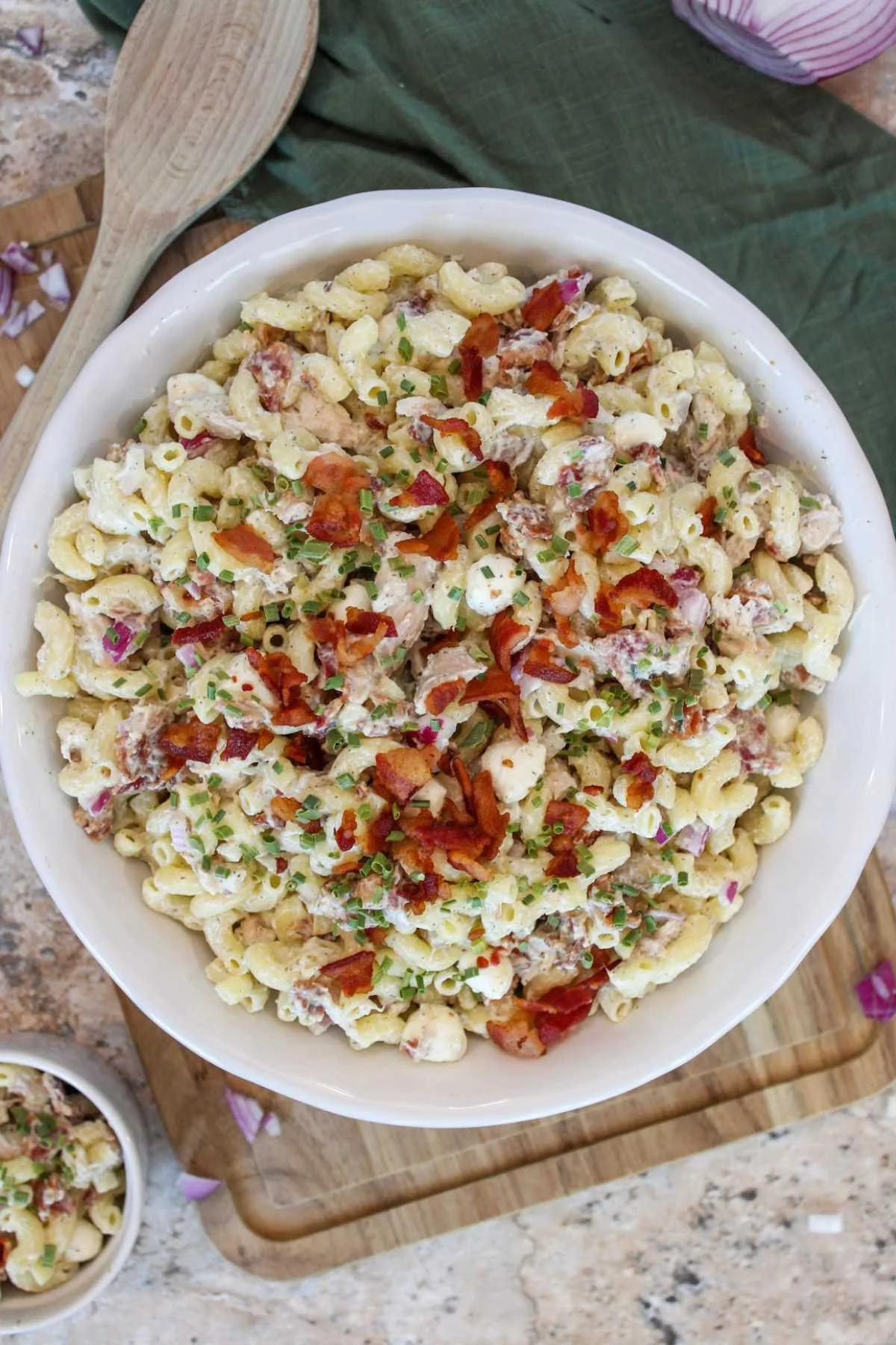 Easy Chicken Bacon Ranch Pasta Salad — Lauren Twigge Nutrition