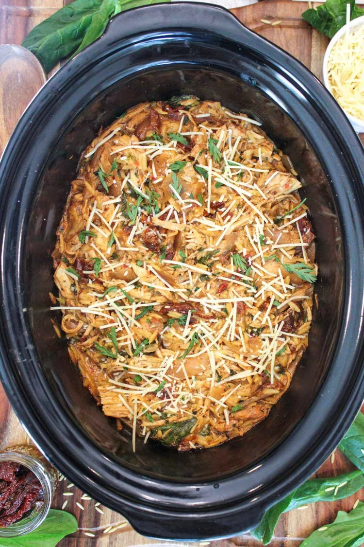 Crockpot Marry Me Chicken Orzo — Lauren Twigge Nutrition