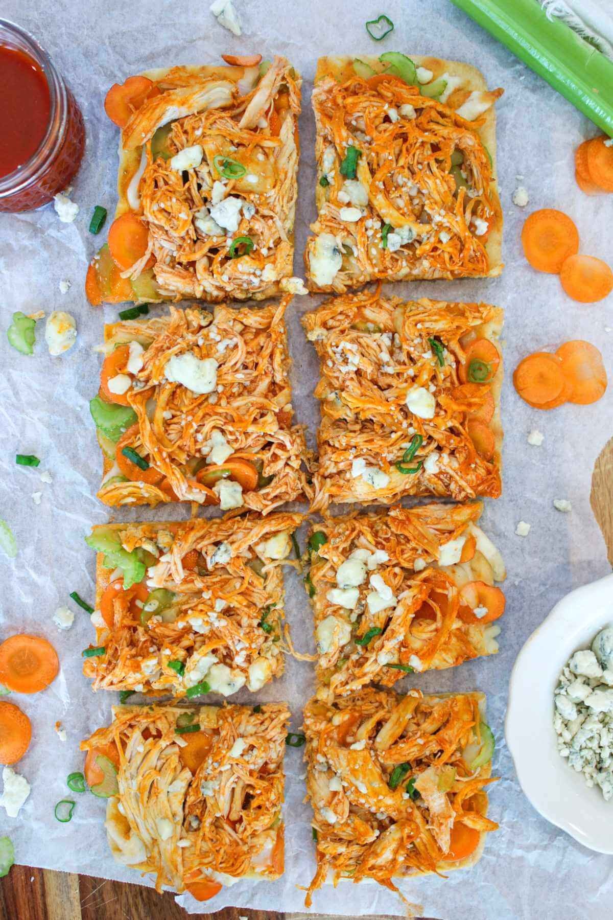 Buffalo Chicken Flatbread — Lauren Twigge Nutrition