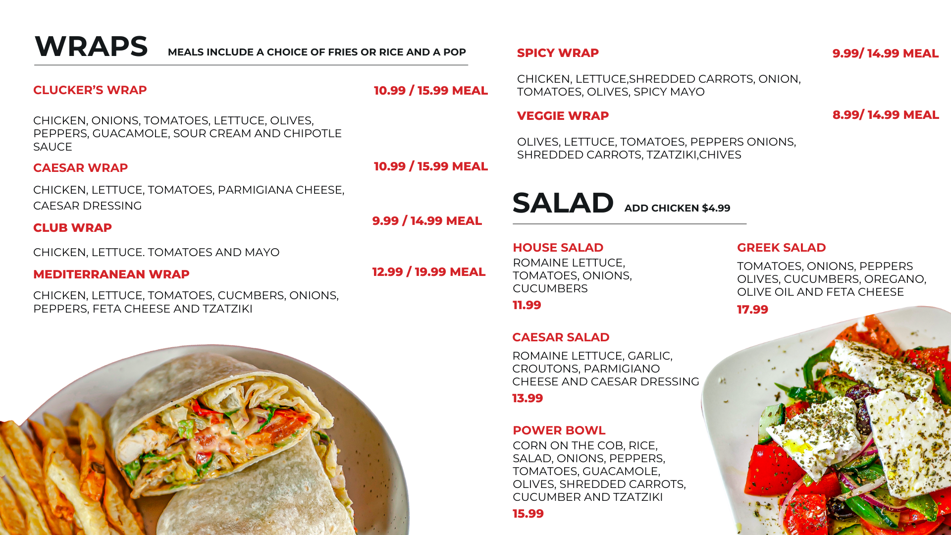 Menu — Clucker's Wood Oven