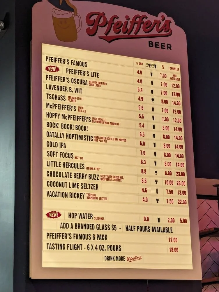 Hours + Location — Pfeiffer Brewing Company