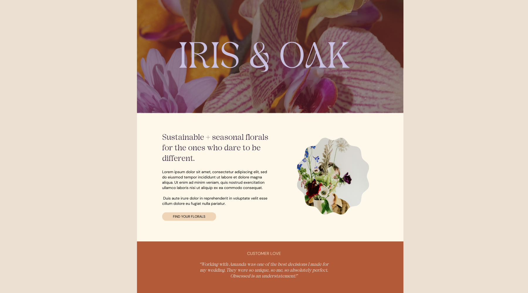 Iris & Oak Florals | Tidewater Studio - Annapolis Brand & Web Designer