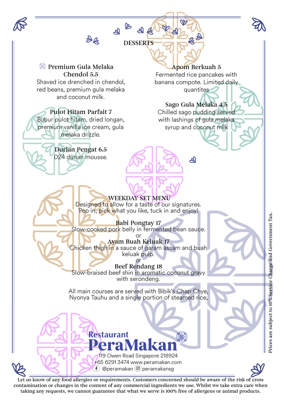 Menu — PeraMakan Restaurant