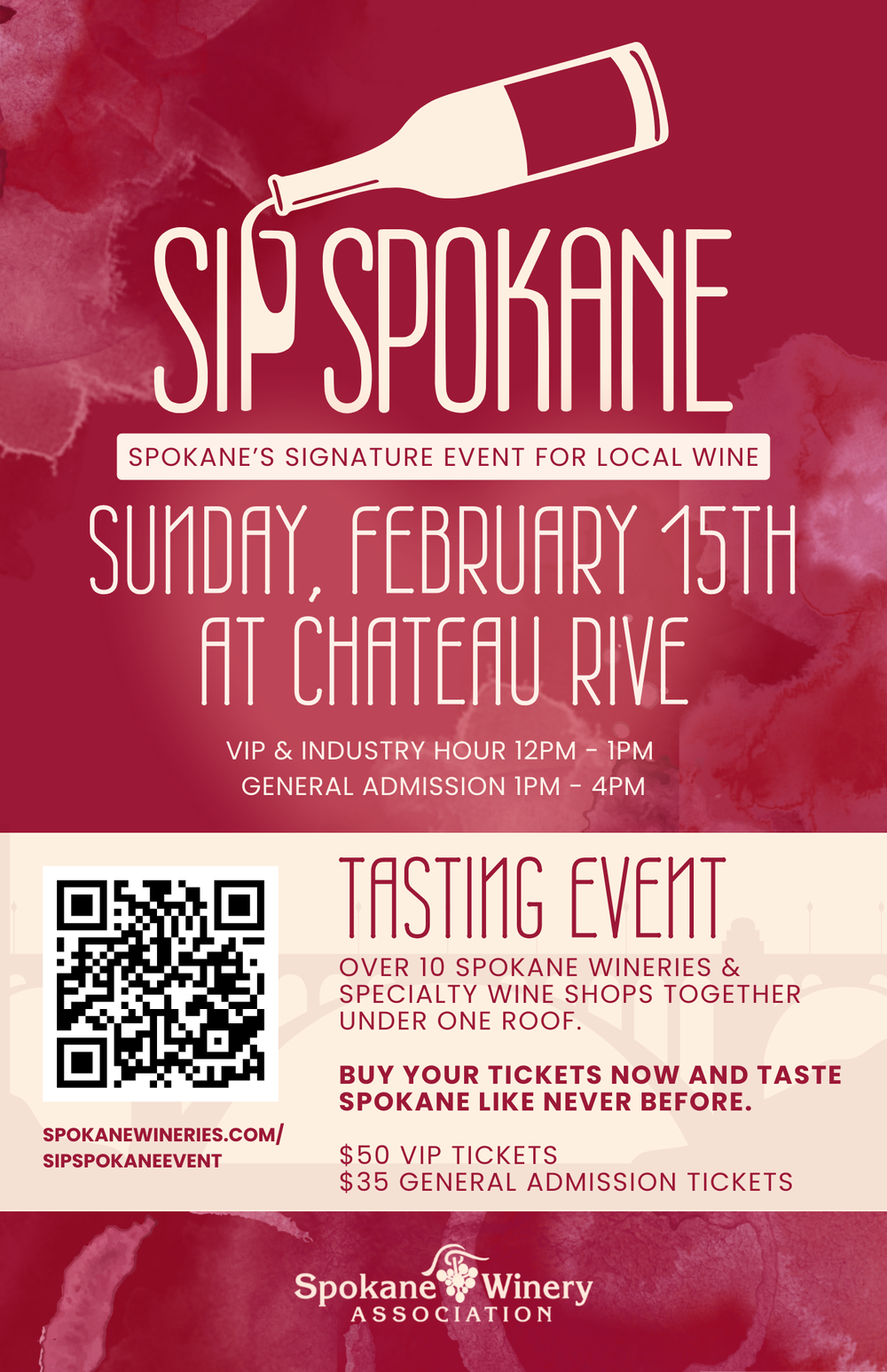 Sip Spokane Tasting Event — Spokane Winery Association