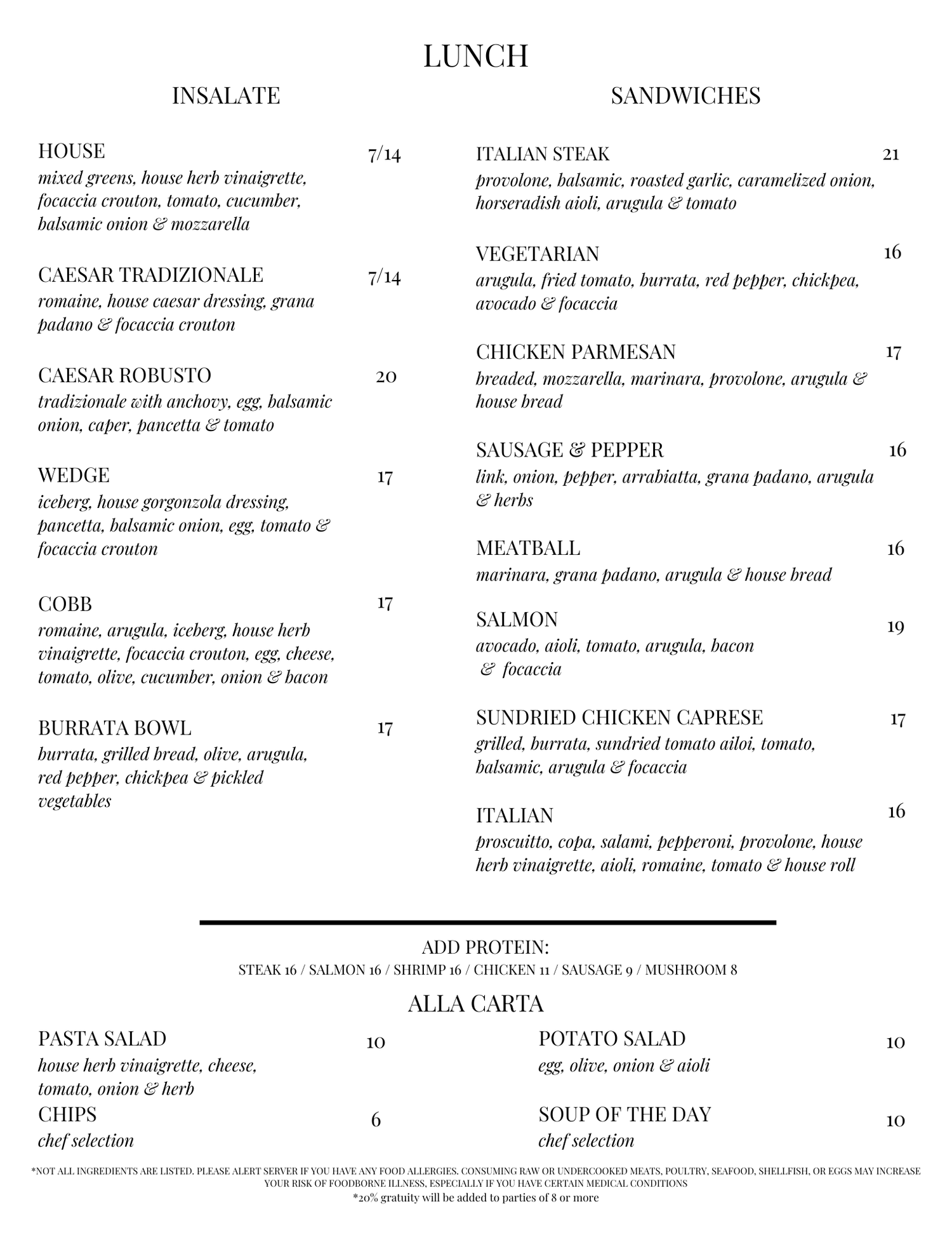 Lunch | Order Delicious Italian Lunch — Cremona Scratch Italian