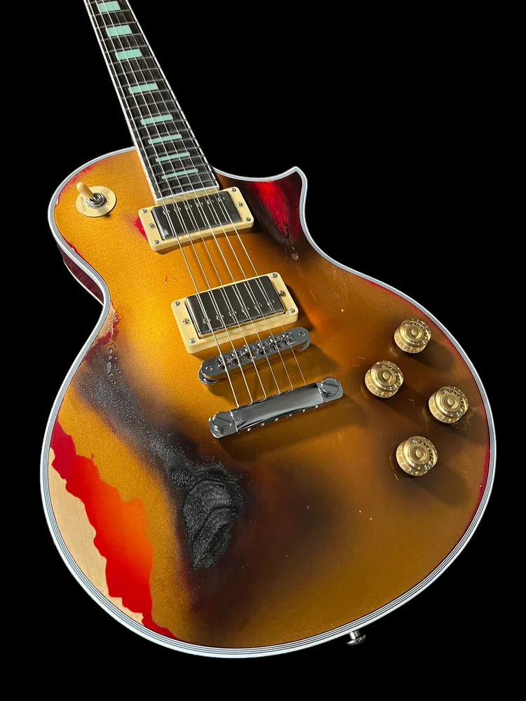 10S Guitars: Les Paul Goldtop Over Sunburst Relic — Guitar Emerge