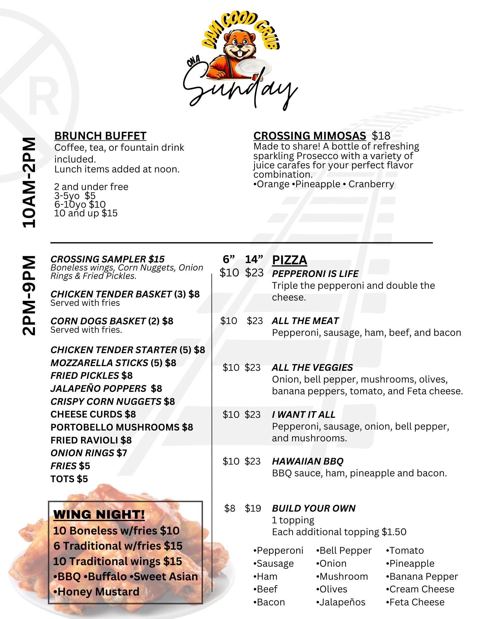 Menu — The Crossing Pub and Grub