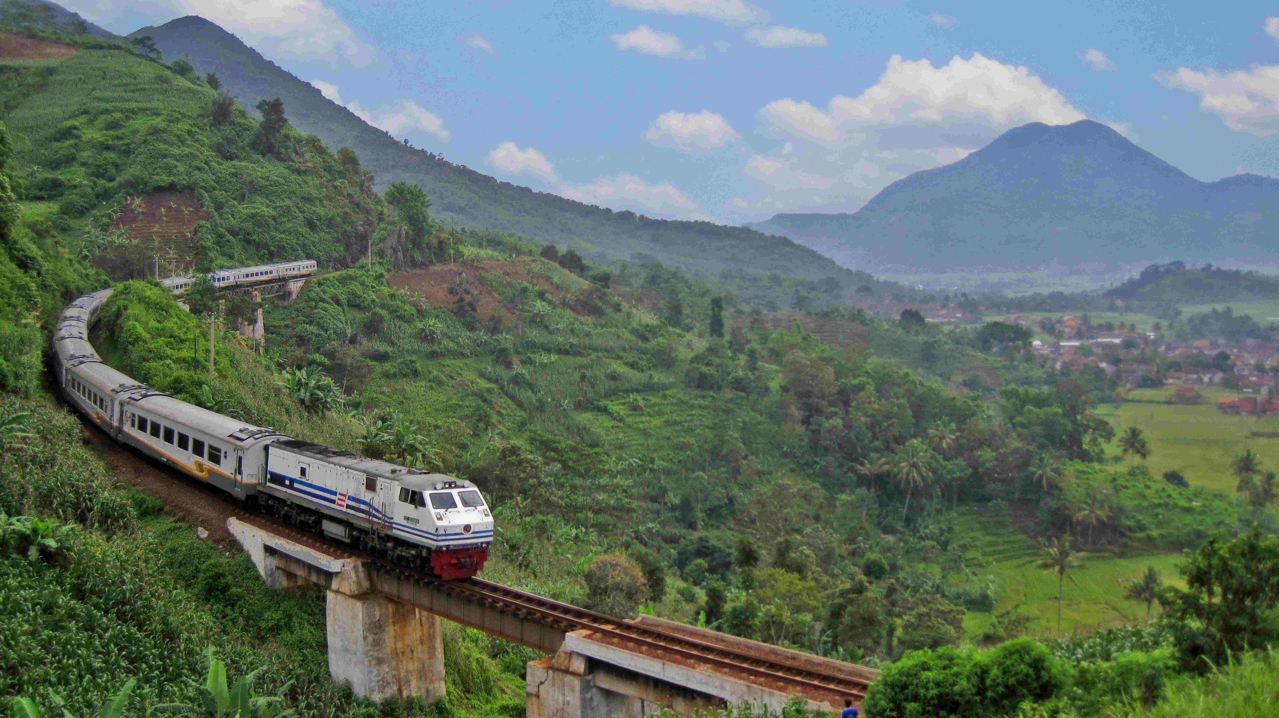 Taking the train in Indonesia