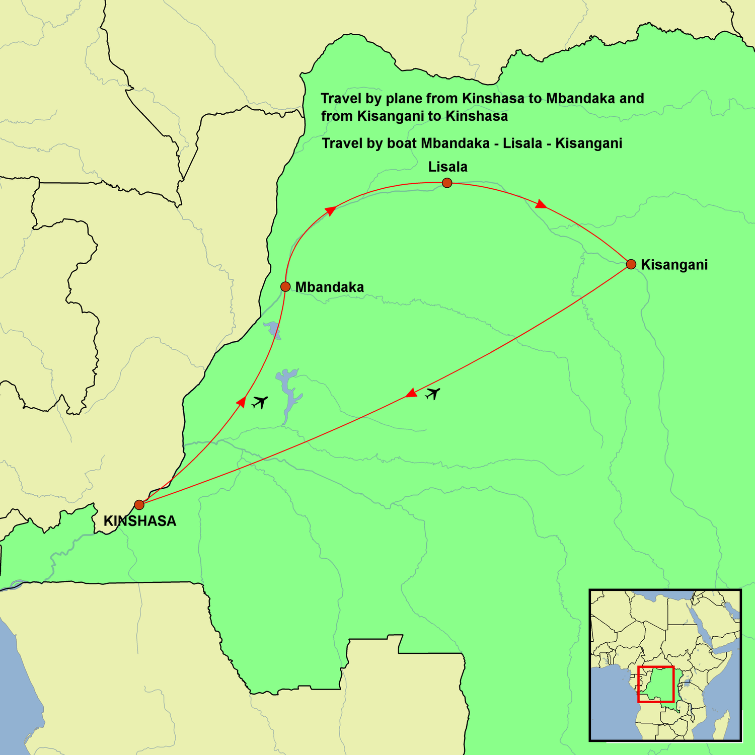 Congo (DRC) - River Expedition - Mbandaka to Kisangani - Small Group ...